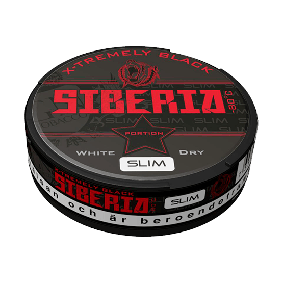 Siberia Black White Dry Slim Portion | Snusbolaget.se