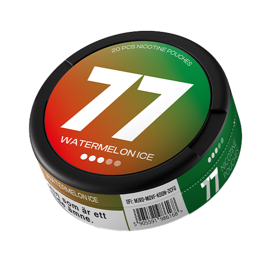 Köp 77 Nicotine Pouches Watermelon Ice med snabb hemleverans