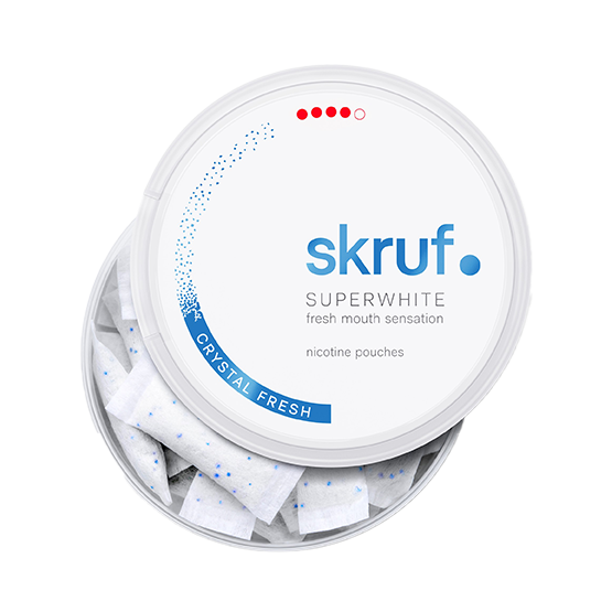 Skruf Superwhite Crystal Fresh Extra Strong - Snusbolaget.se