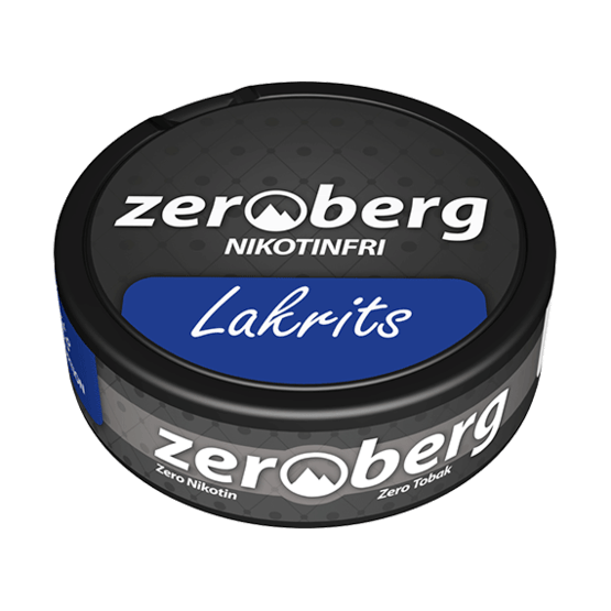 Zeroberg Lakrits Nikotinfritt Snus | Snusbolaget.se